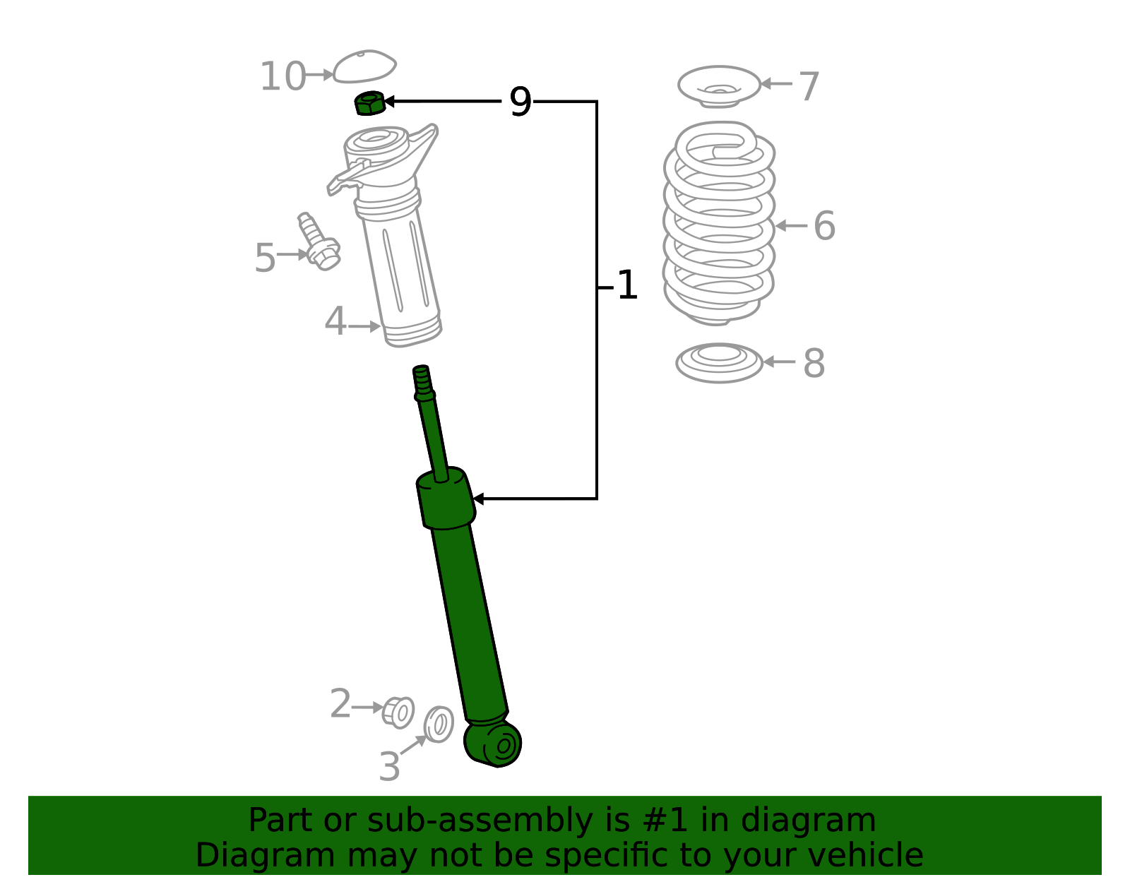 2019-2022 Toyota Shock Absorber 48530-80A01 | MotorMotor
