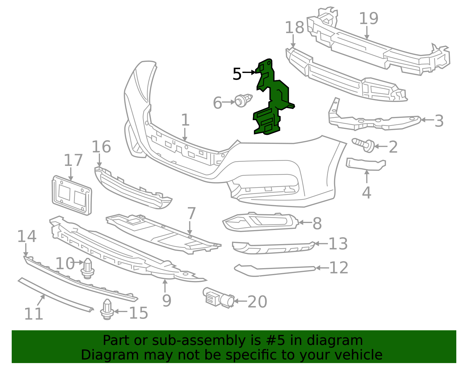 71108-T3V-A10 - 2014 Honda Accord - Duct R Front Bumper Side | Genuine ...