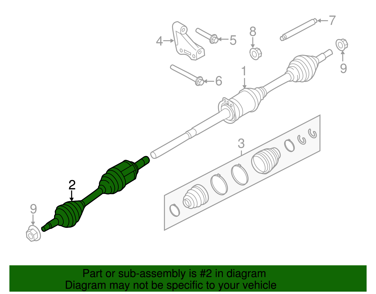 2011-2019 Ford OEM NEW 2011-2019 Ford Explorer Left Shaft - Front Axle ...