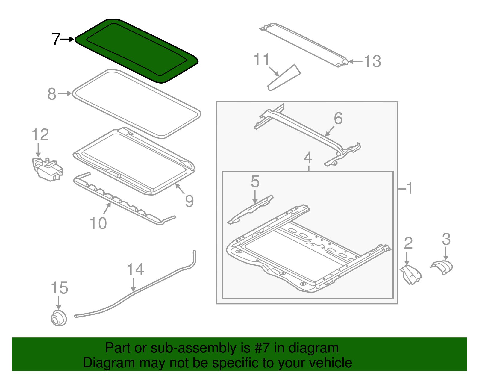 91210-3KA0A - Sunroof Glass - 2013-2020 Nissan Pathfinder | Nissan OEM ...