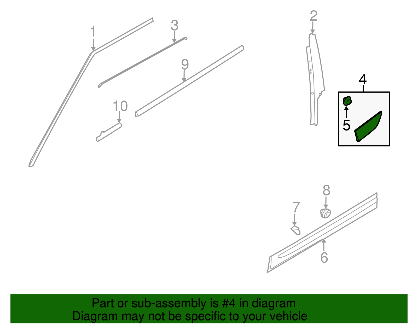 Trim Molding - 2012-2019 Land Rover Range Rover Evoque (LR038580 ...