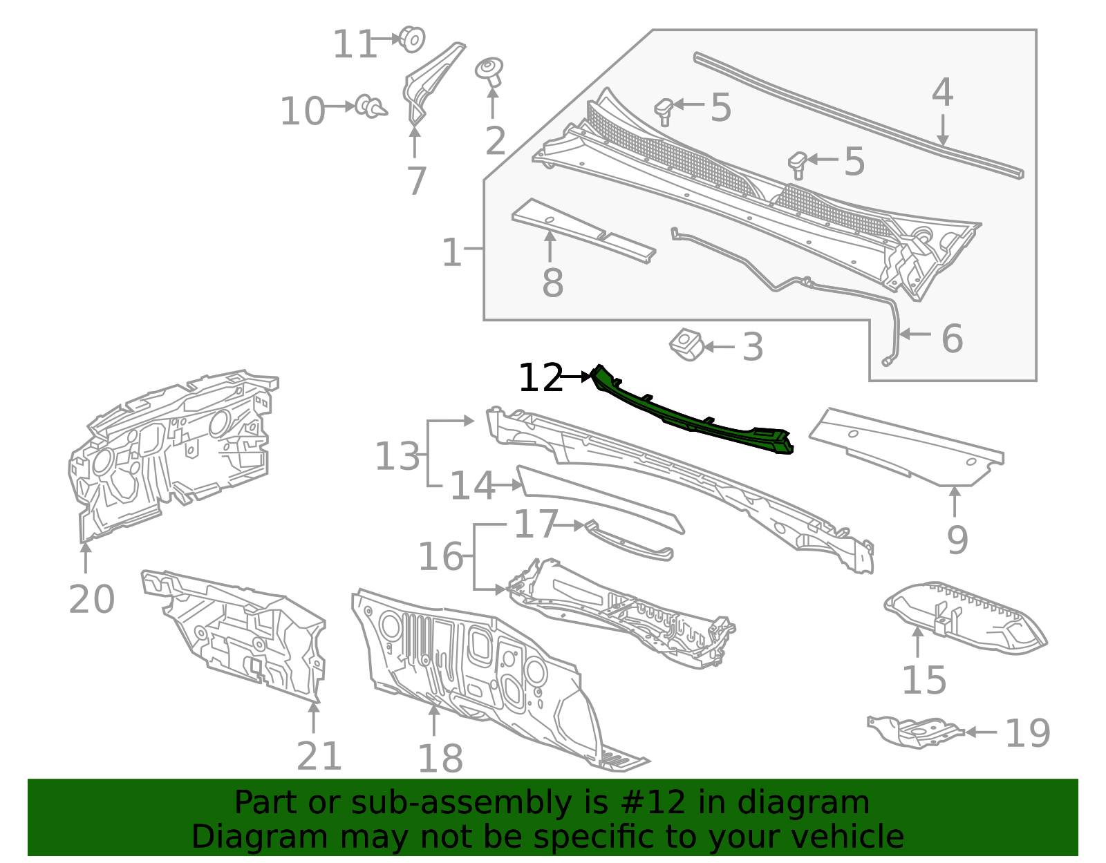 2021-2025 Buick Envision Plenum Upper Panel 84776637 | Capital Chevy Parts