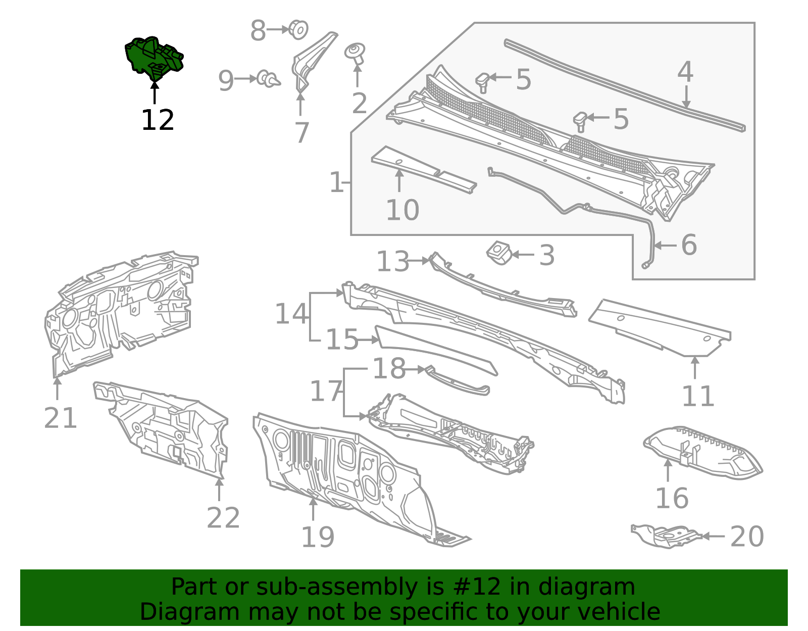 2021-2025 Buick Envision Plenum Upper Panel 84776637 | Capital Chevy Parts