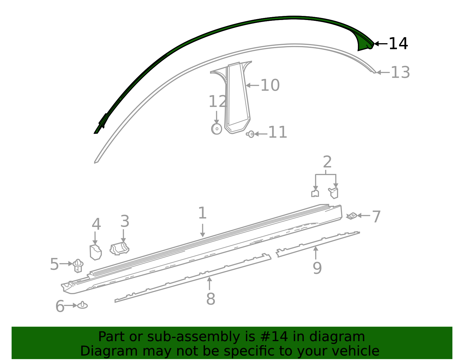 118-673-05-00 - Upper Trim Upper Seal 2020-2025 Mercedes-Benz ...