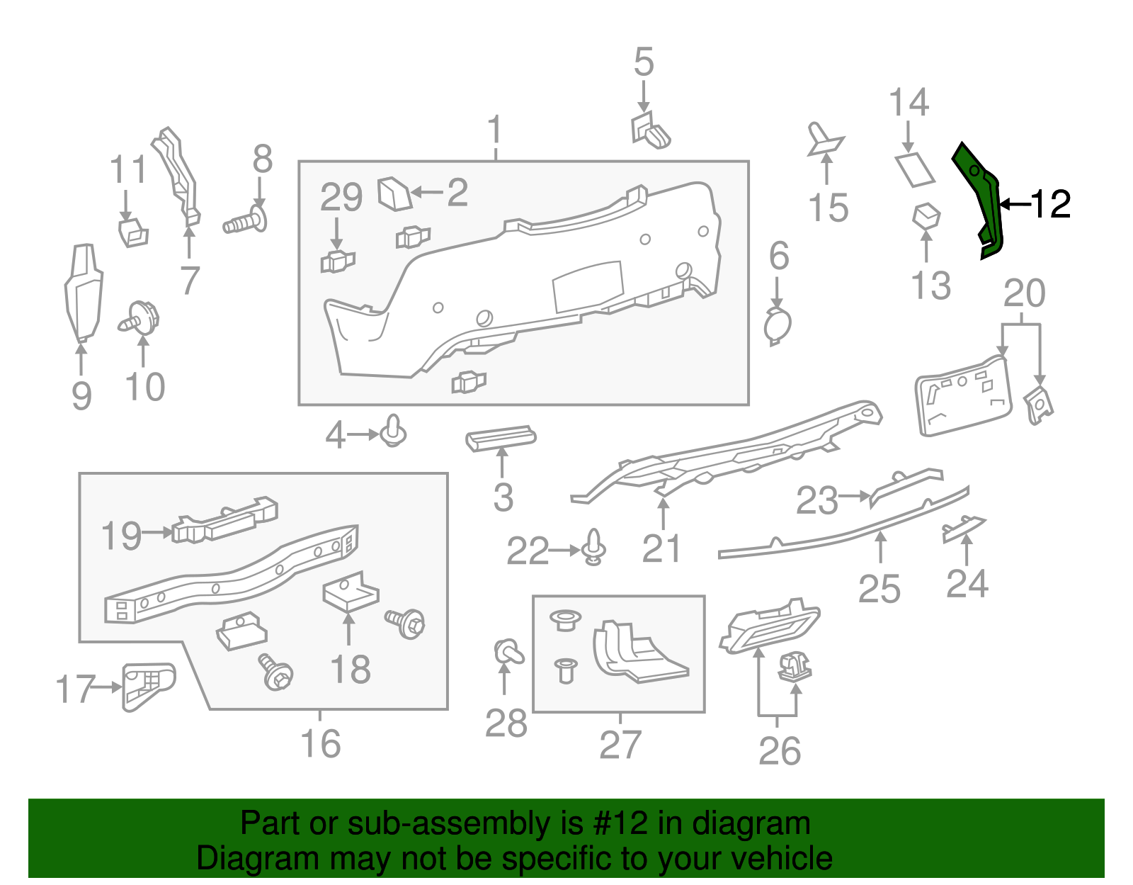 52166-11901 - 2018-2024 Lexus - Bumper Side | My L Parts