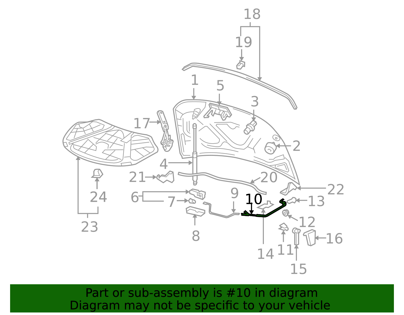 2006-2017 Volkswagen Release Cable 3C1-823-535-A | VW Direct Auto Parts