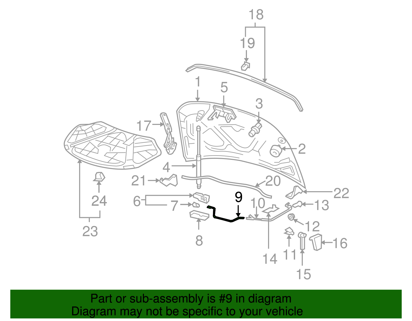 2006-2017 Volkswagen Release Cable 3C1-823-531 | VW Direct Auto Parts