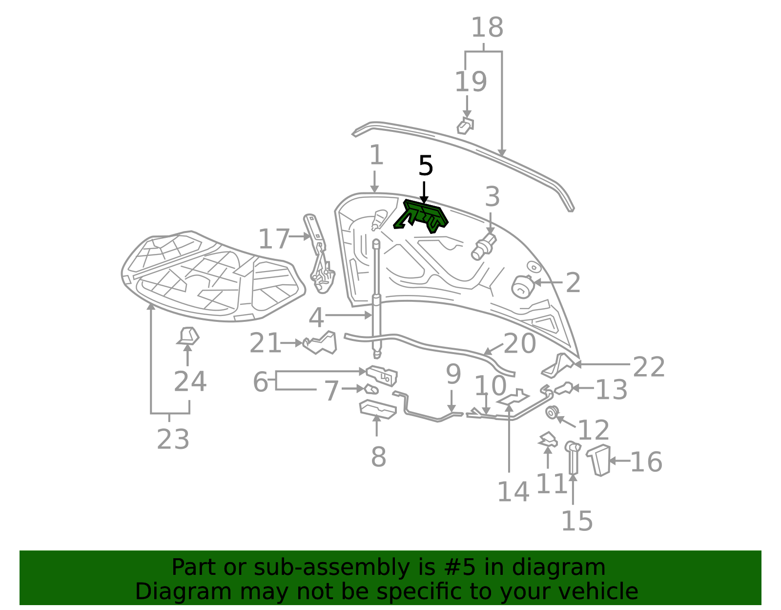 2009-2012 Volkswagen CC Safety Catch 3C8-823-480-A | VW Direct Auto Parts