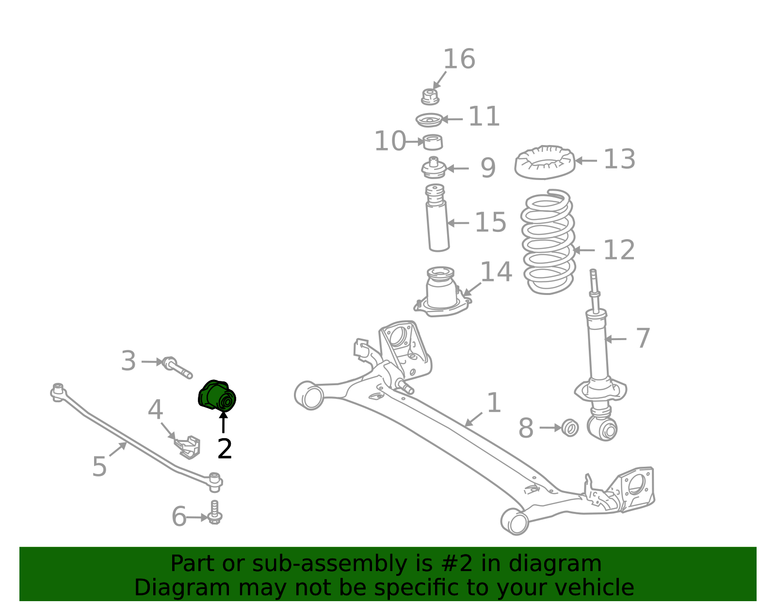 2005-2011 Toyota Axle Beam Bushing 48725-02290 | Toyota Parts Center