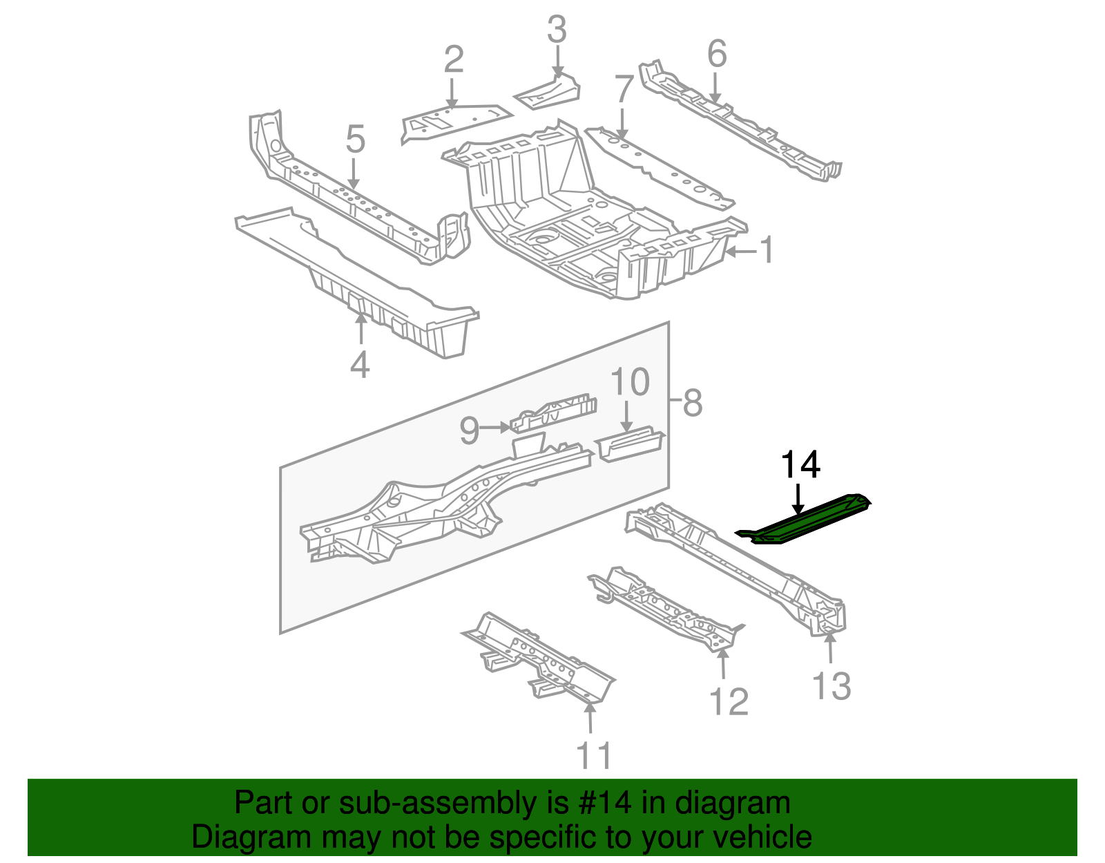 58309-0R011 - Rear Reinforced - 2006-2012 Toyota RAV4 | Nucar Toyota Parts