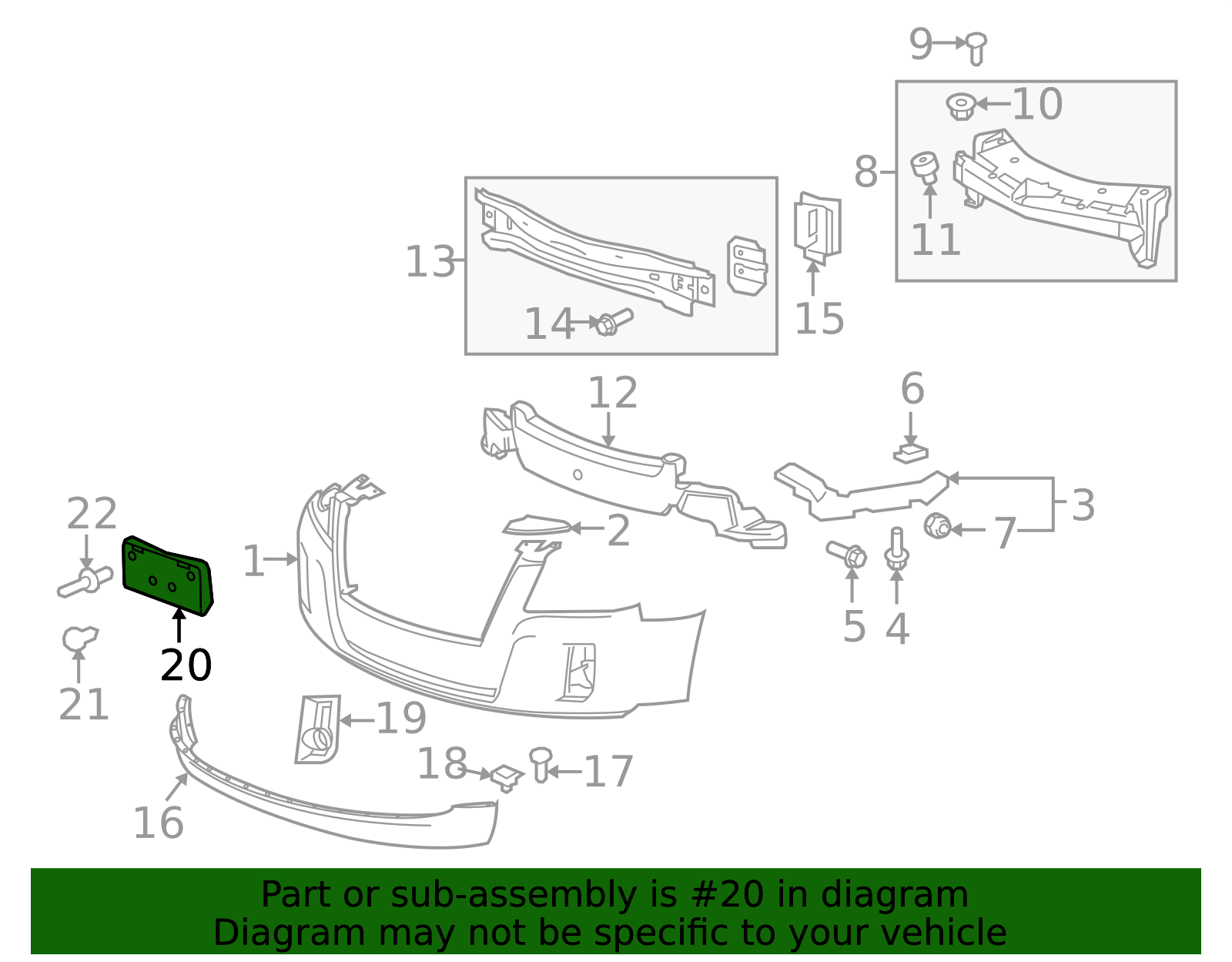 2010-2015 GMC Terrain OEM NEW 10-15 GM GMC Terrain Front License Plate ...