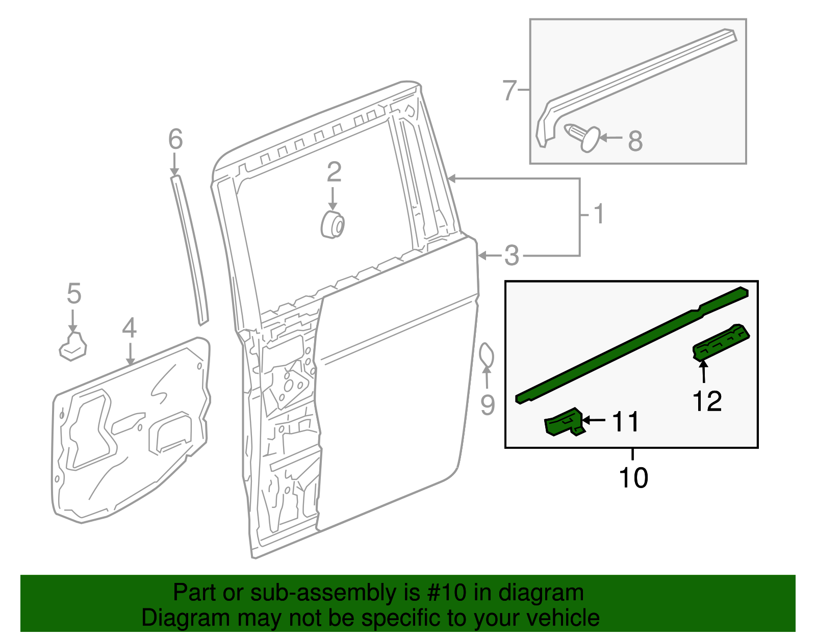 72910-SHJ-A01 - Belt Molding 2005-2007 Honda Odyssey | Honda Parts Online