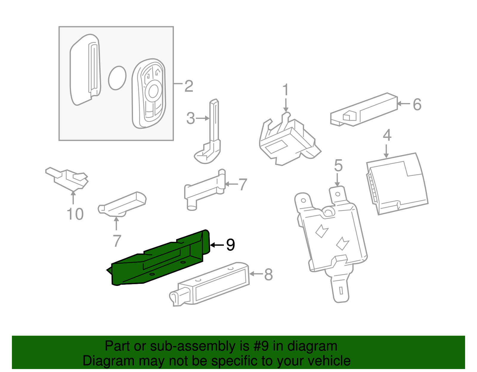 2018-2024 GM Low Frequency Rear Bumper Antenna Bracket 84300035 GM ...