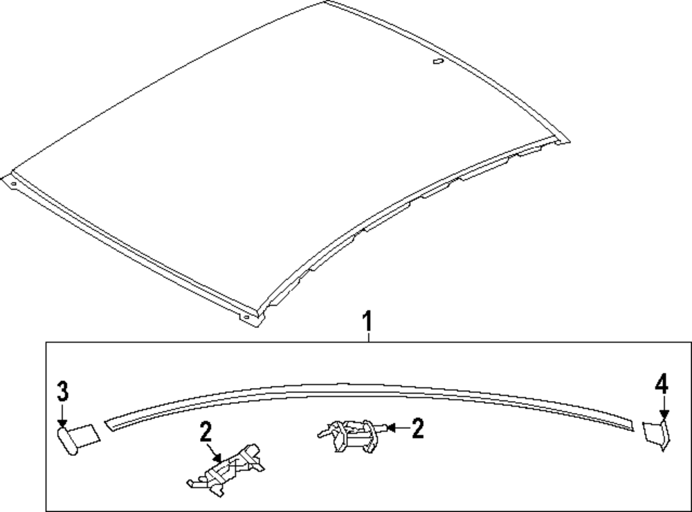 Genuine Roof Molding for 2023-2025 Hyundai Ioniq 6 | Part# 87240-KL000 ...