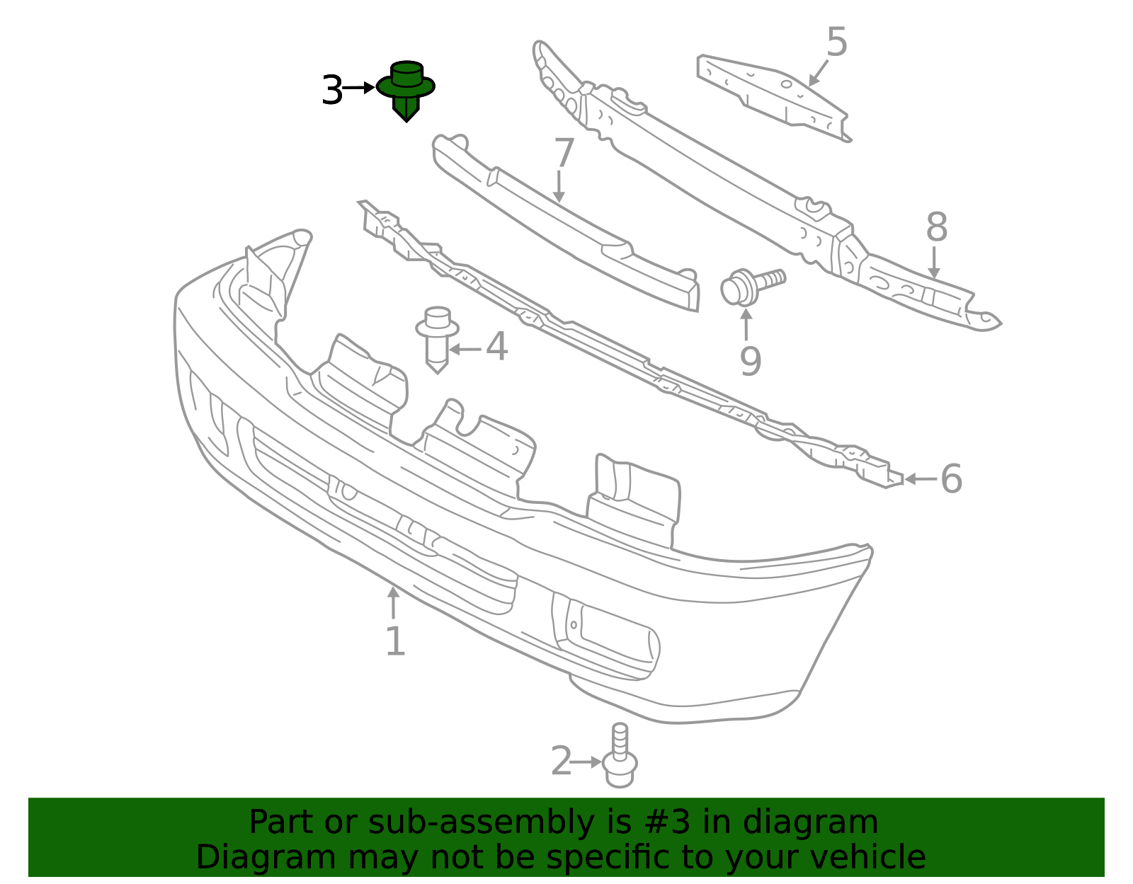Genuine Official Toyota Bumper Cover Mount Bracket part# 52147-60050 ...