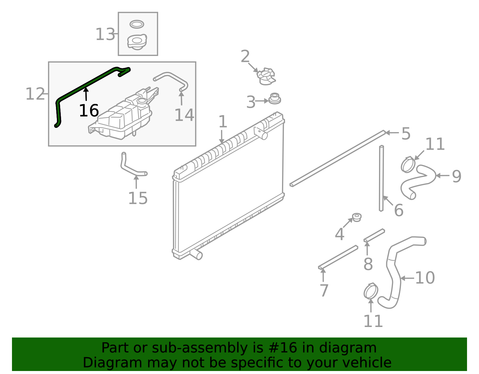 2009-2024 Nissan GT-R Reservoir Hose 21743-JF00A | QuirkParts