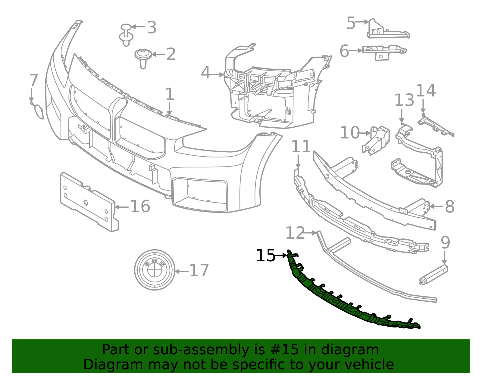 Genuine BMW 51-75-8-081-228 | Lower Absorber | FREE Shipping on Most ...