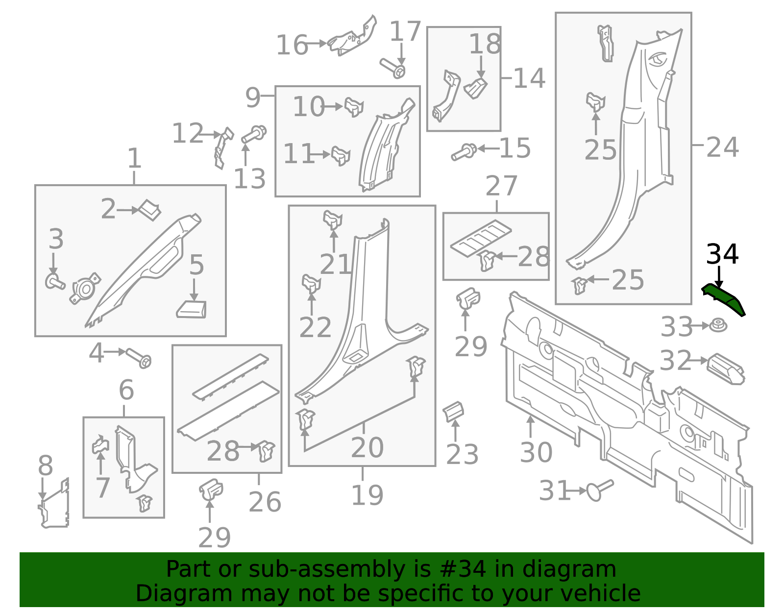 2015-2022 Ford | Bezel Insert | FL3Z-15601B32-BA | Walls' Ford Parts