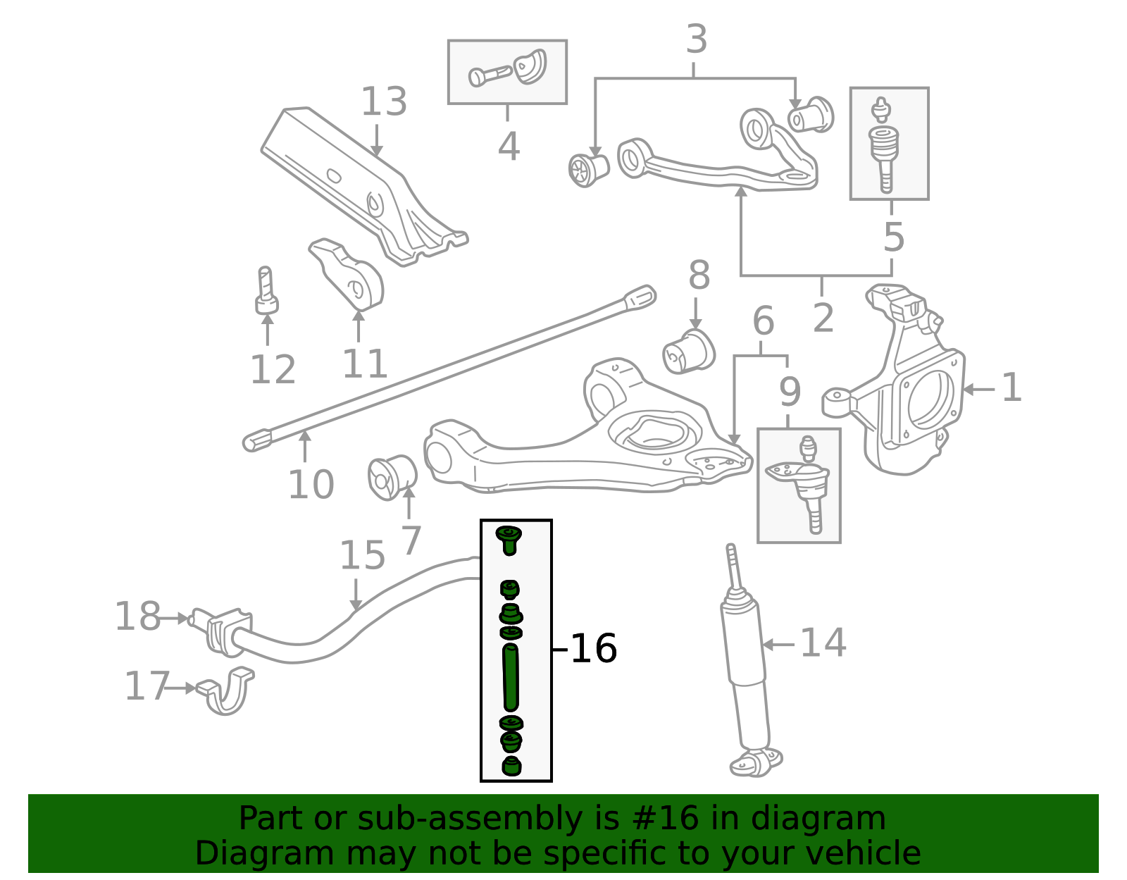 2003-2009 Hummer H2 Front Suspension Stabilizer Shaft Link 15840266 ...