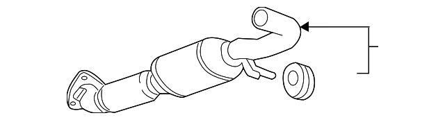 2012-2016 GM 3-Way Catalytic Converter with Pipes, Flanges, Bushings ...
