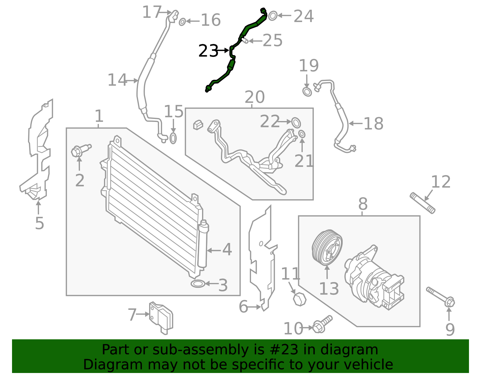 Genuine Front High Pressure A/c Line (r52 Pathfinder) - 92440-9NB0A ...