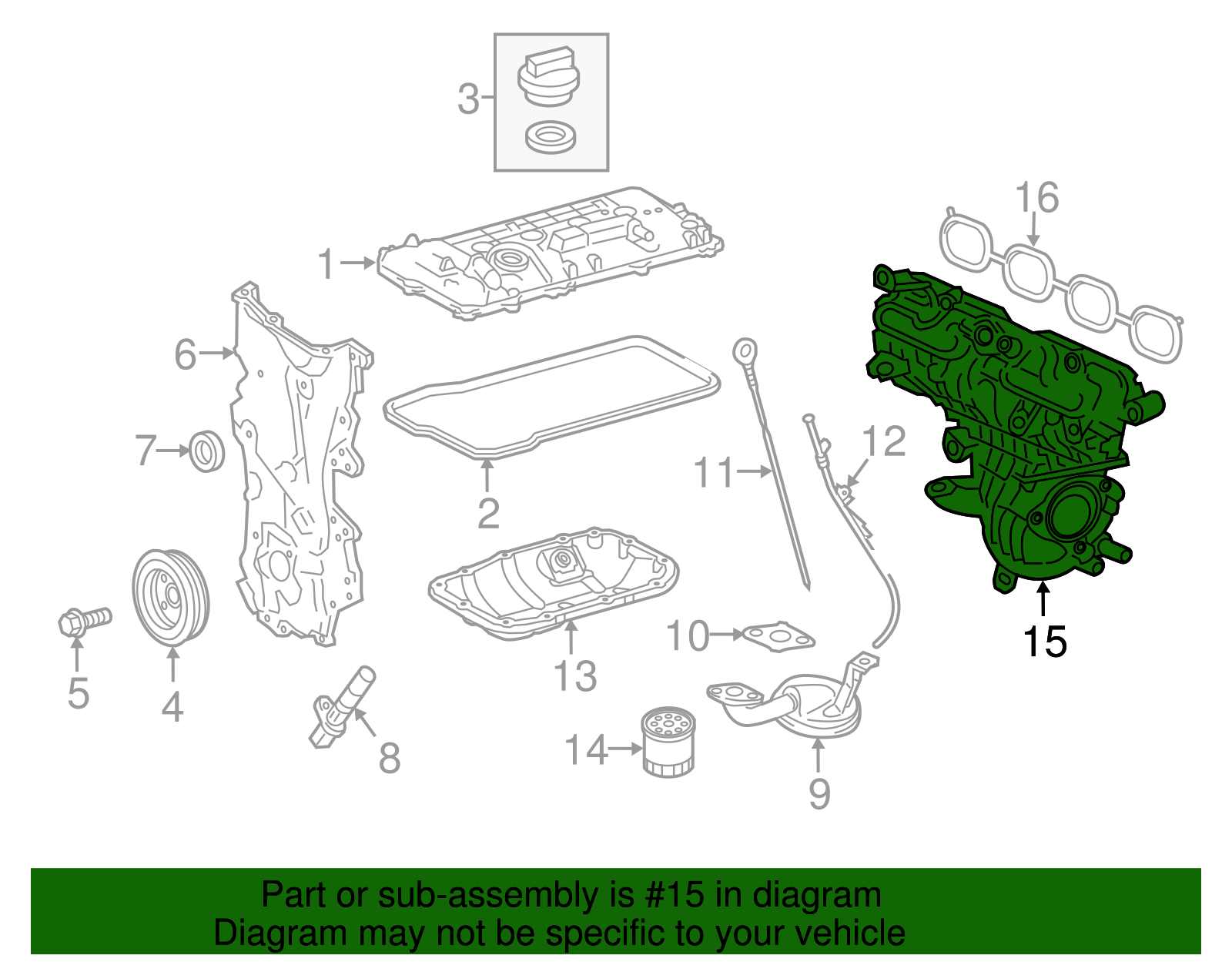 17120-21060 - Intake Manifold - 2012-2019 Toyota Prius C | Nucar Toyota ...