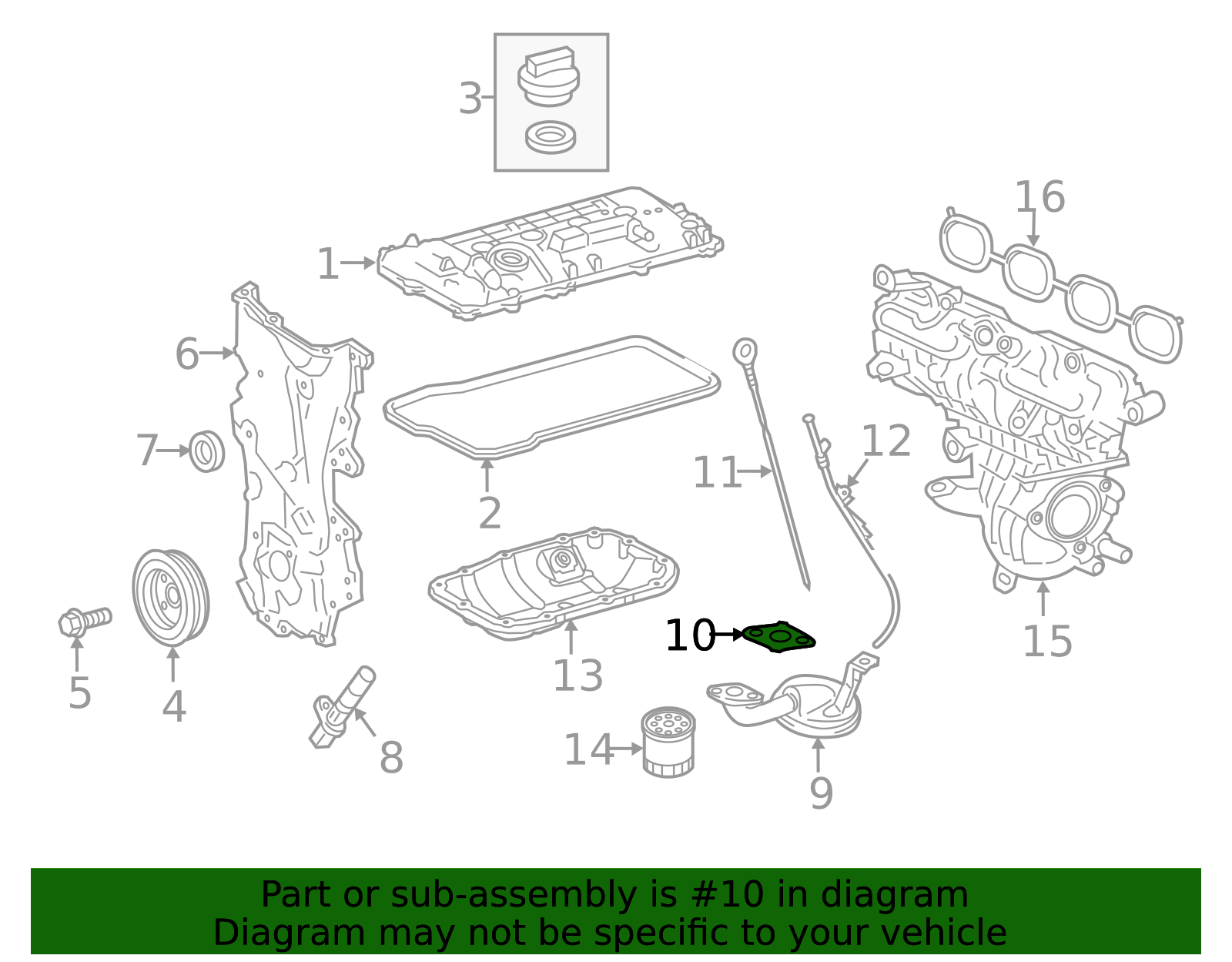 2000-2019 Toyota Engine Oil Pump Pickup Tube Gasket 16258-21030 ...