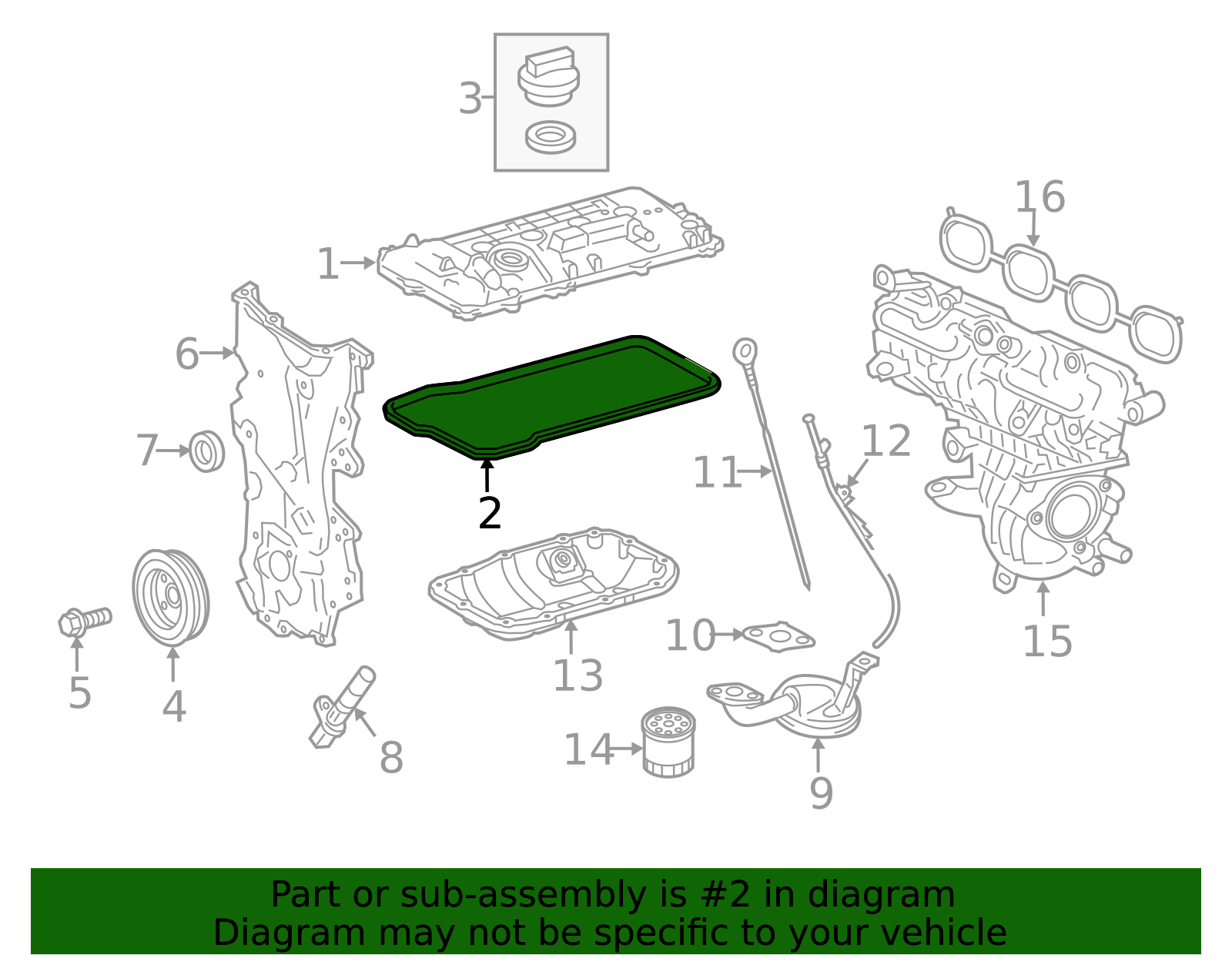 2000-2019 Toyota Engine Valve Cover Gasket 11213-21011 | Toyota OEM ...