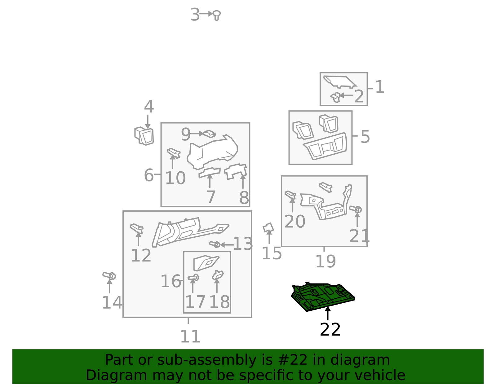 2008-2013 Toyota Highlander Under Cover 55607-0E060 | MotorMotor