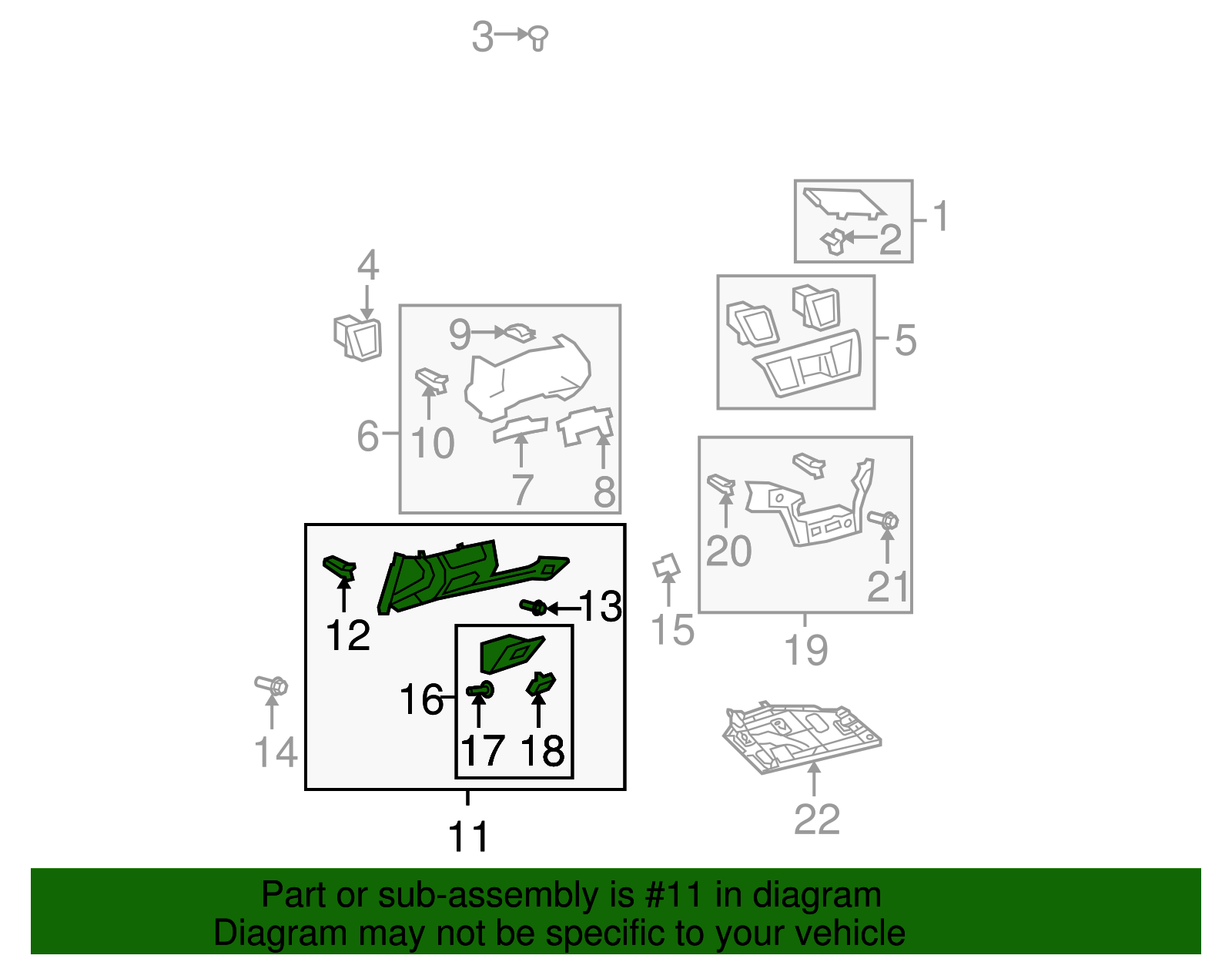 2008-2013 Toyota Highlander Lower Trim Panel 55045-0E051-C0 | Toyota ...