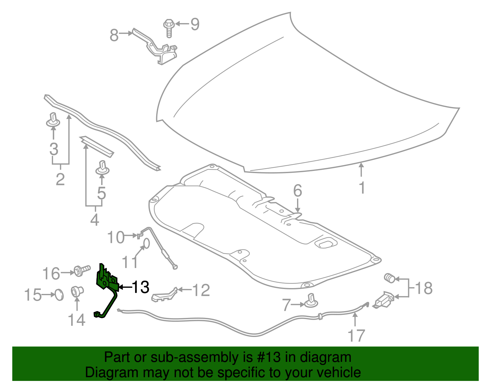 53510-0E090 - Latch Assembly - 2014-2019 Toyota Highlander | Nucar ...