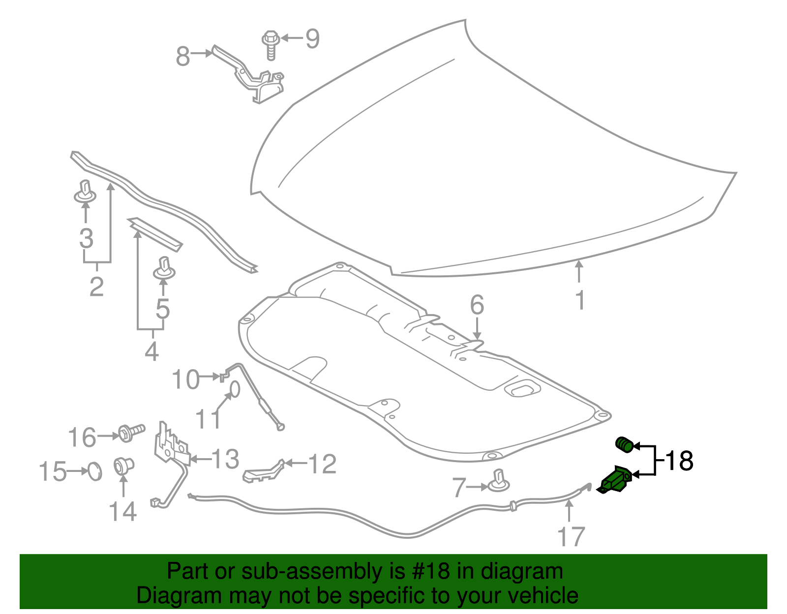 2006-2019 Toyota Hood Release Handle 53601-02020-B3 | Toyota Parts Center