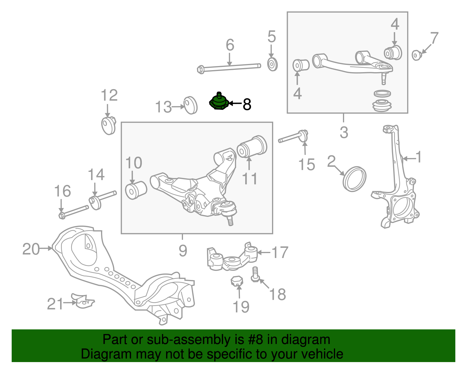 48304-60140 - Spring Bumper - 2008-2011 2013-2020 Toyota Land Cruiser ...