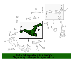 2008-2021 Toyota Land Cruiser Lower Control Arm 48069-60030 | OEM Parts ...