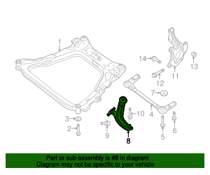 54500-4BA0A - Lower Control Arm 2014-2020 Nissan Rogue | Nissan Parts ...