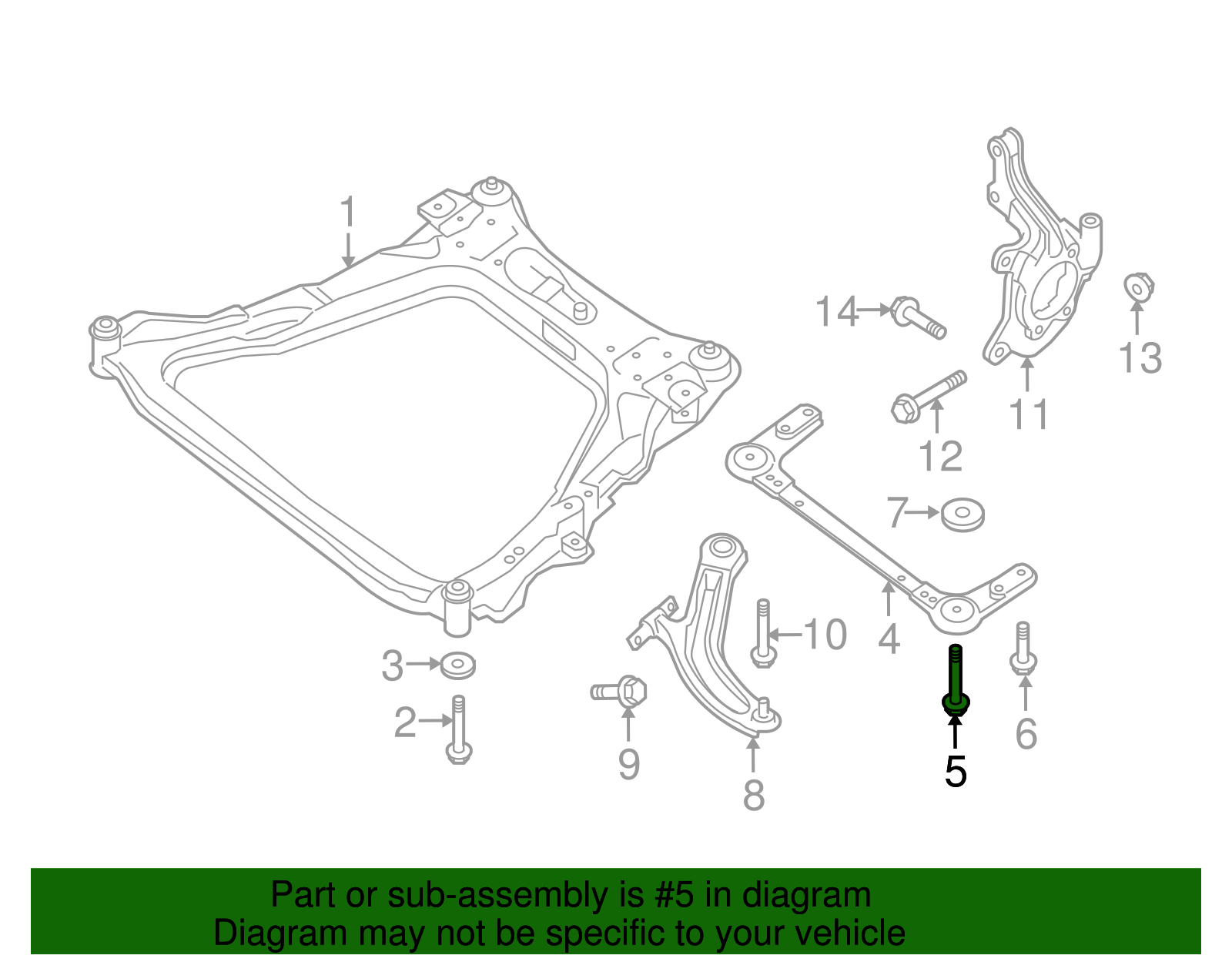 2008-2023 Nissan Engine Cradle Mount Bolt 54459-EN10B | OEM Parts Online