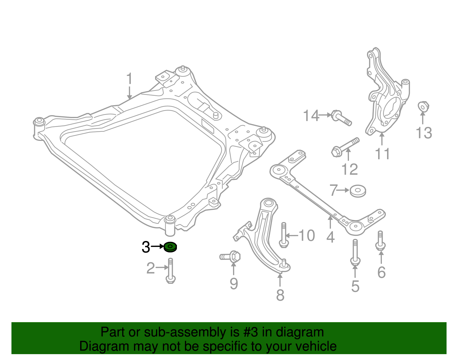 54342-4BA0A - Engine Cradle Stopper 2011-2025 Nissan | Nissan Parts ...
