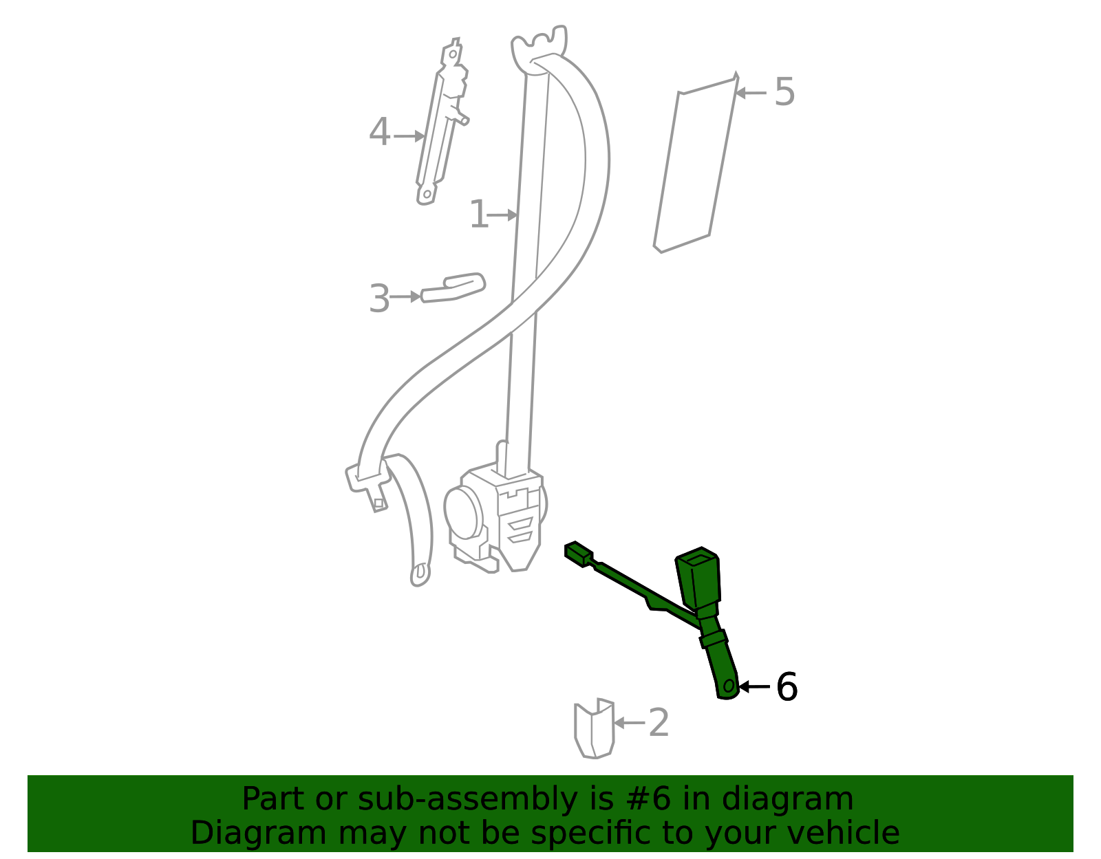 2022-2025 Toyota Tundra Seat Belt Receptacle - PASSENGER SIDE 73230 ...