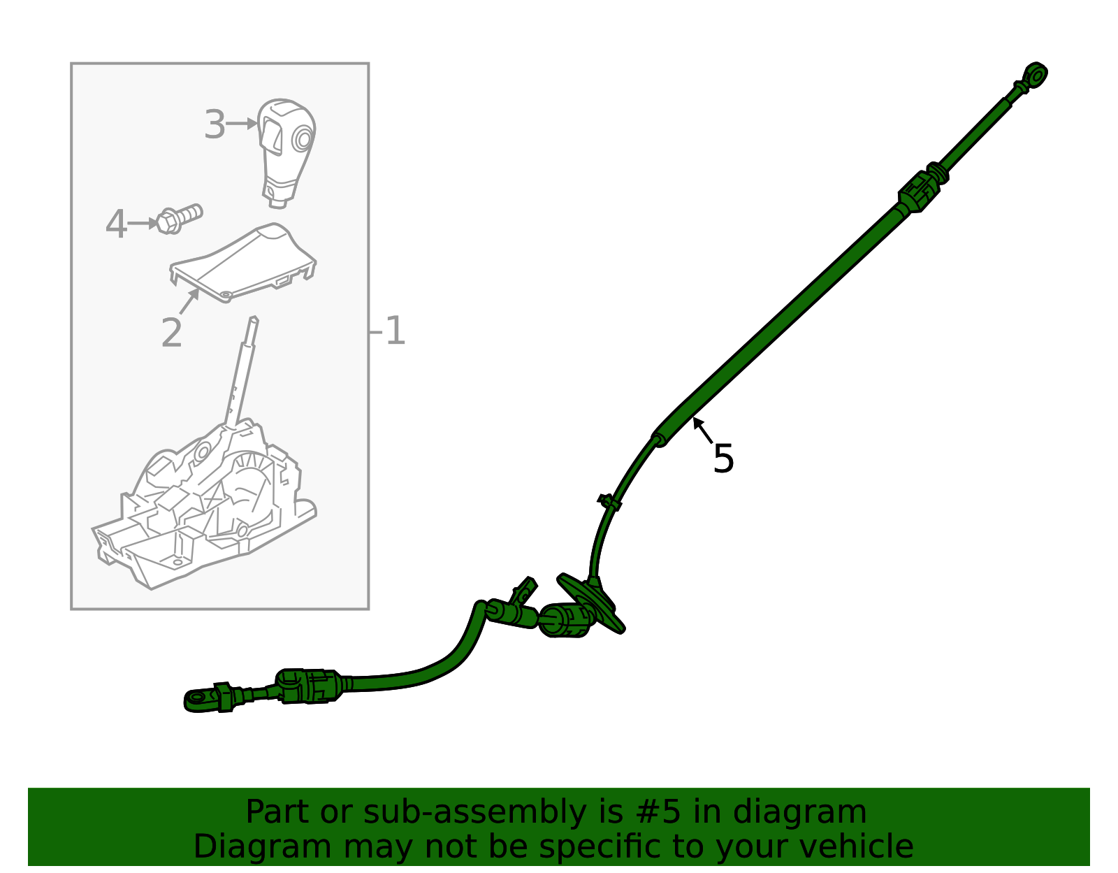 2013-2018 Ford Shift Control Cable DG1Z-7E395-C | Ford OEM Parts Outlet