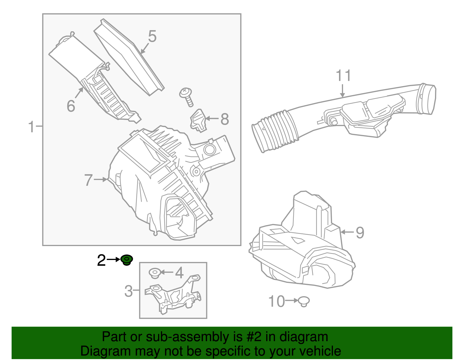 17769-38040 - 2018-2020 Lexus - Air Cleaner Assembly Grommet | My L Parts