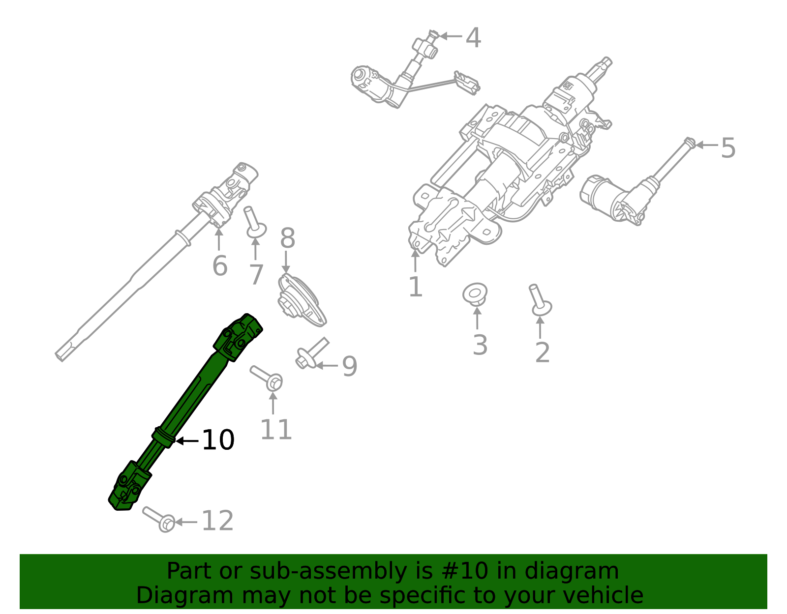 2021-2025 Ford F-150 Lower Shaft ML3Z-3B676-A | Ford OEM Parts Outlet