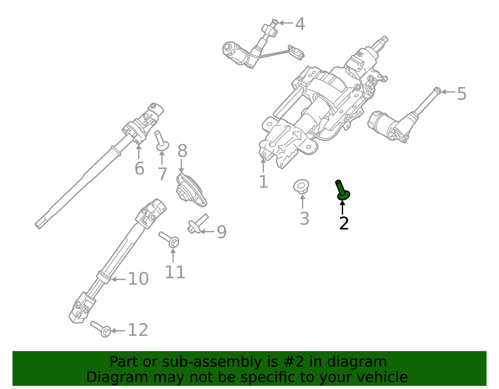 Genuine OEM Ford Part - Steering Column Bolt W720665-S439 | Genuine OEM ...
