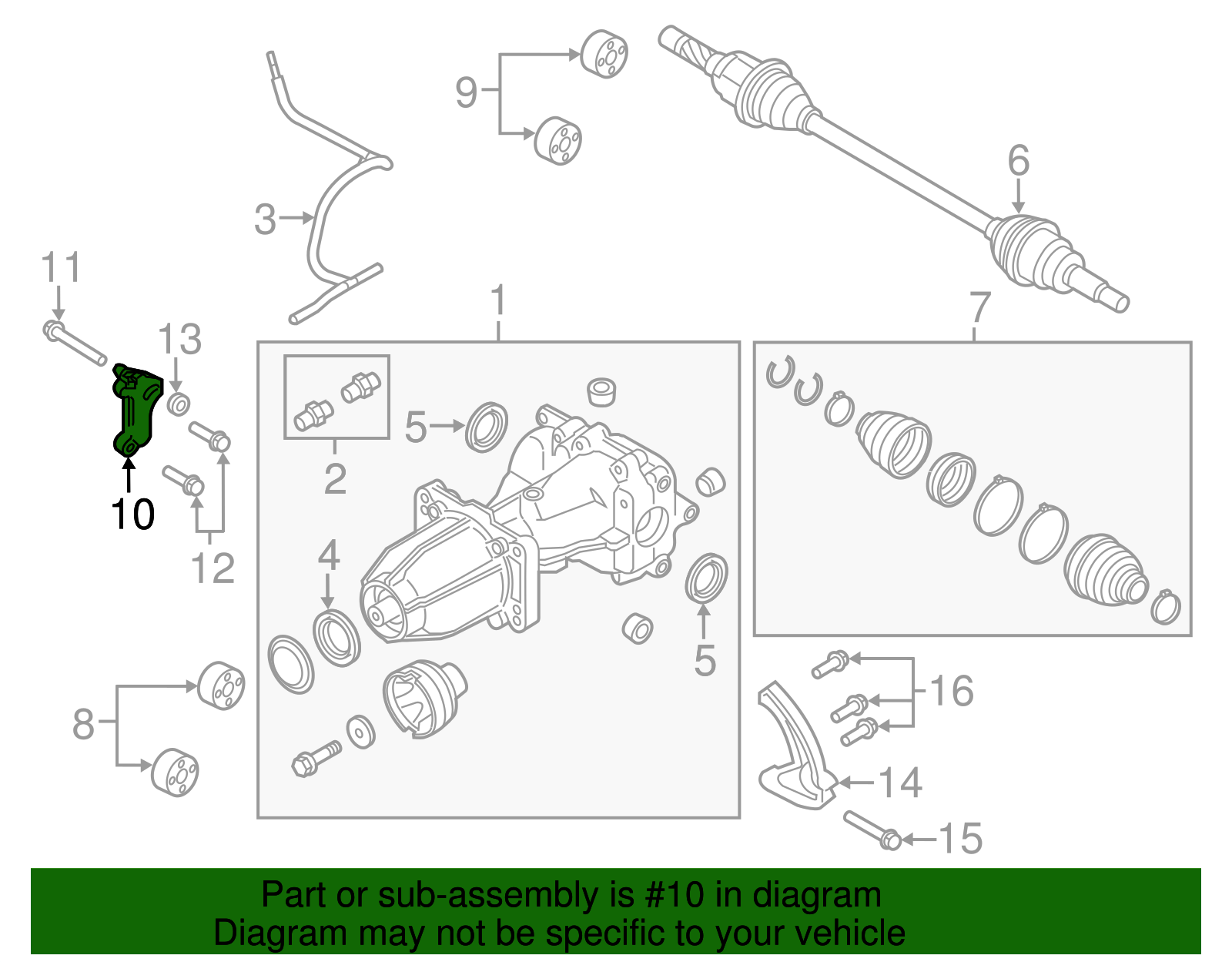 2013-2019 Ford | Front Bracket | DA8Z-4K360-A | Walls' Ford Parts