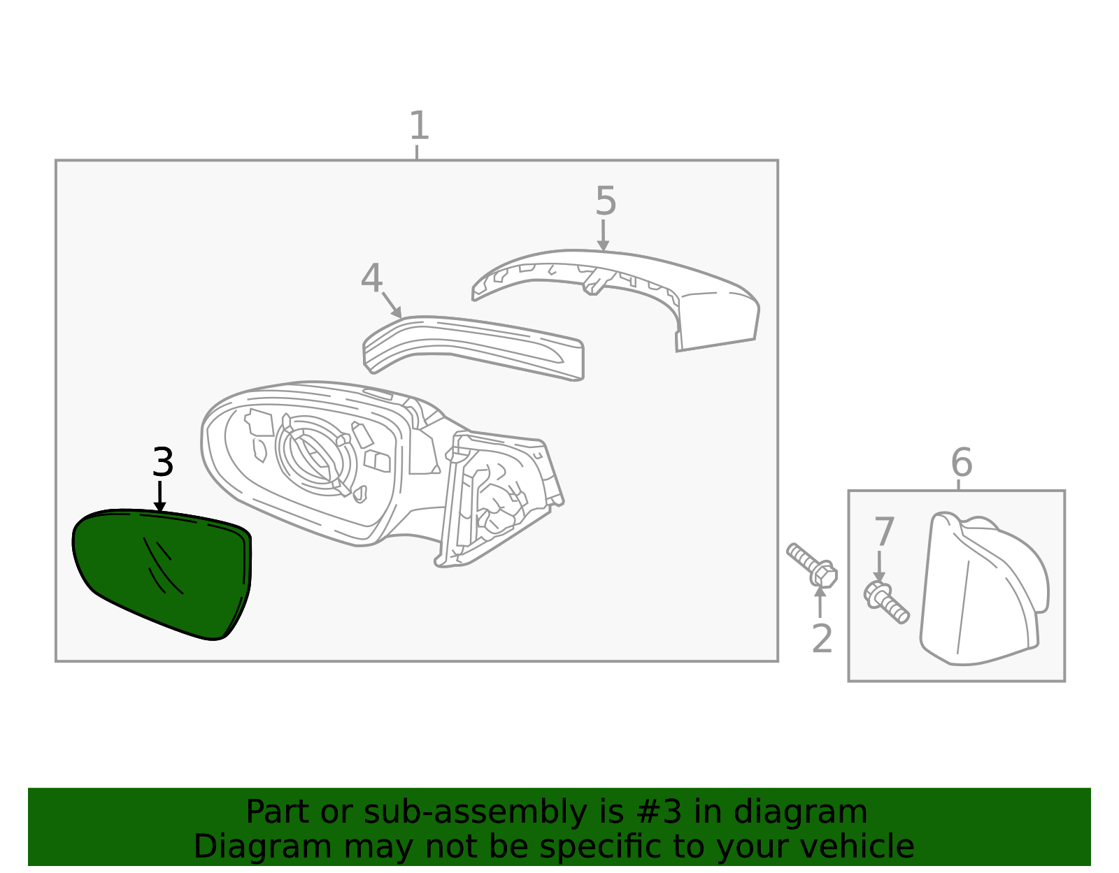 2016-2021 Hyundai Tucson Mirror Glass 87611-D3500 | MotorMotor