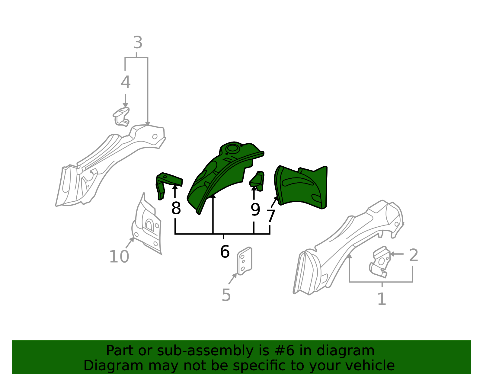 2003-2008 BMW Z4 | Inner Wheelhouse | 41-14-7-064-639 | OEM Vehicle Parts