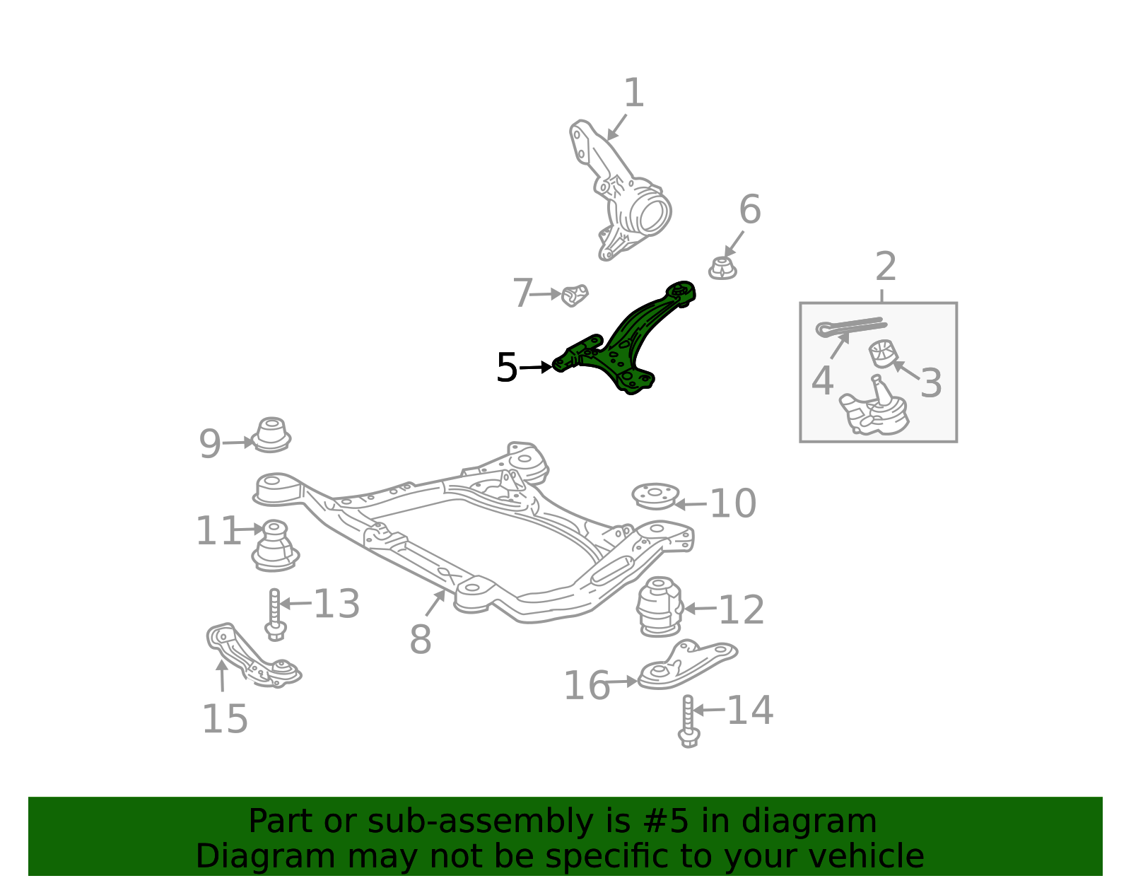 48069-0E010 - Control Arm - 2004-2007 Toyota Highlander | Nucar Toyota ...