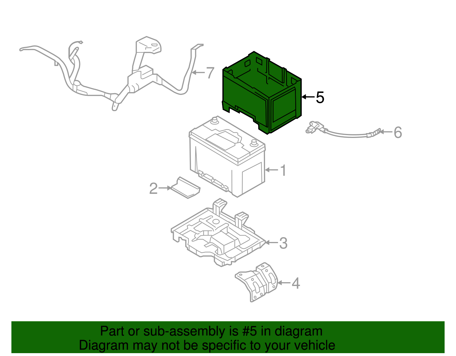 37112-3L350 - Battery Cover 2010-2014 Hyundai | Hyundai Wholesale Direct