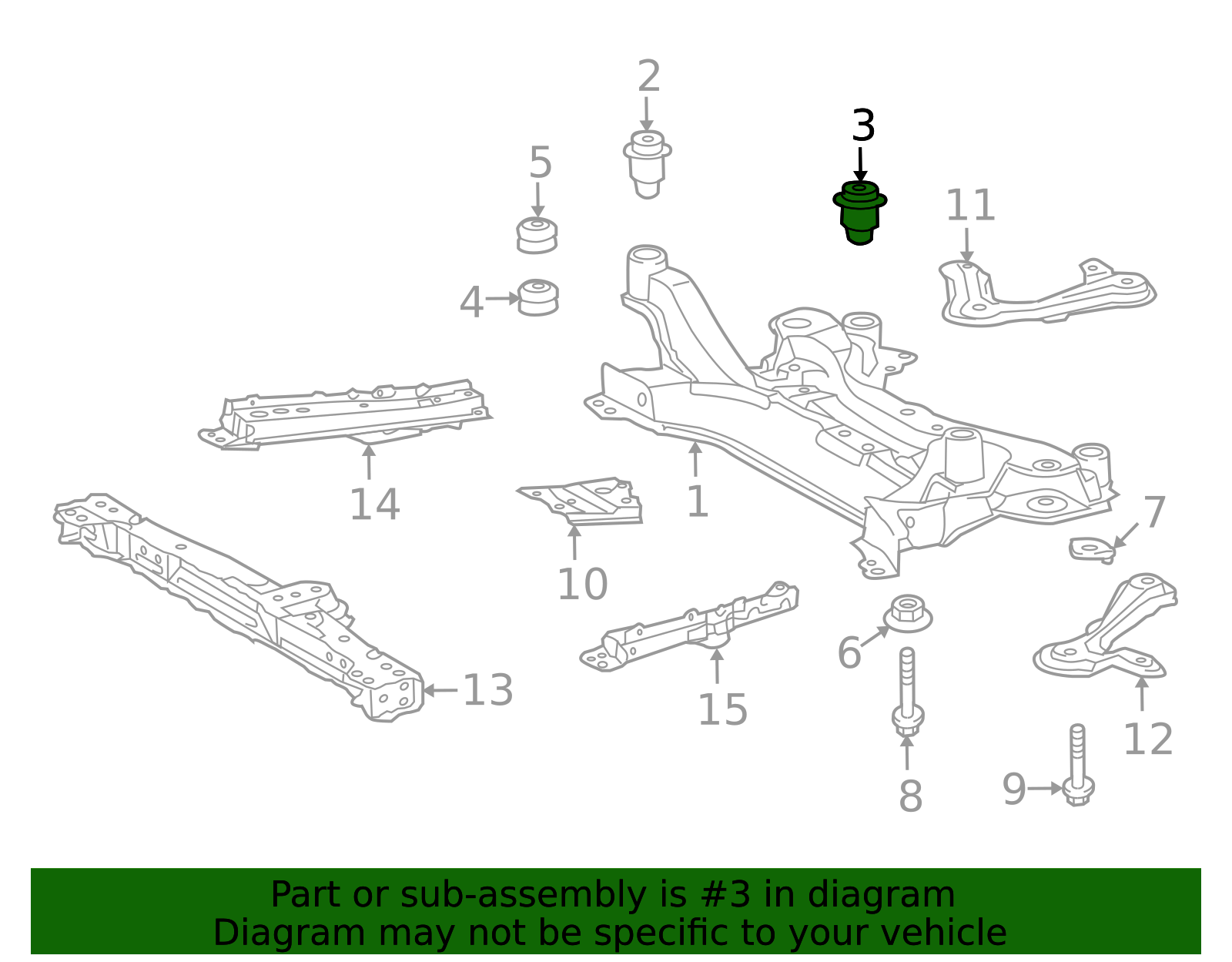 52215-75010 - High-Quality Engine Cradle Insulator for AutoNation Parts