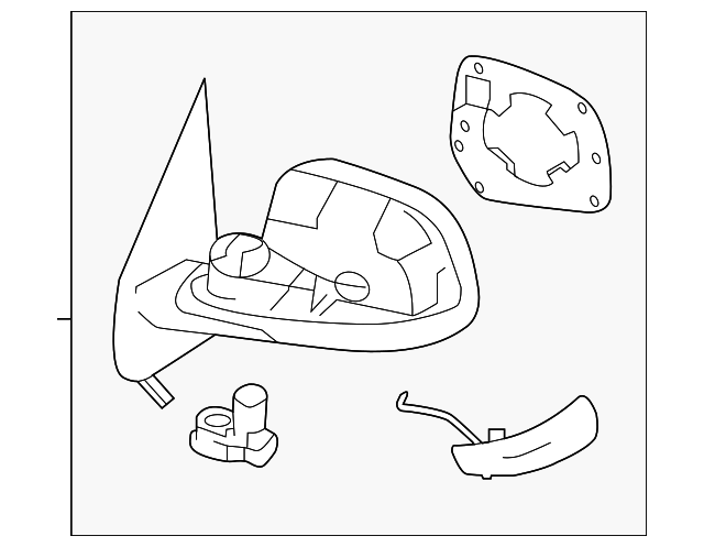 2015-2018 Nissan Versa Mirror Assembly 96302-9KK0B | QuirkParts