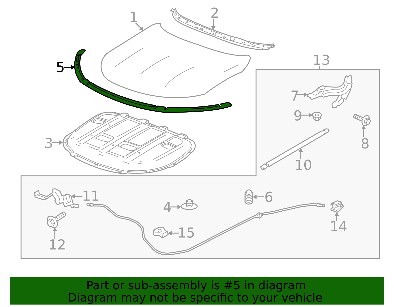 2021-2023 Buick Envision Hood Front Weatherstrip 84882844 | Capital ...